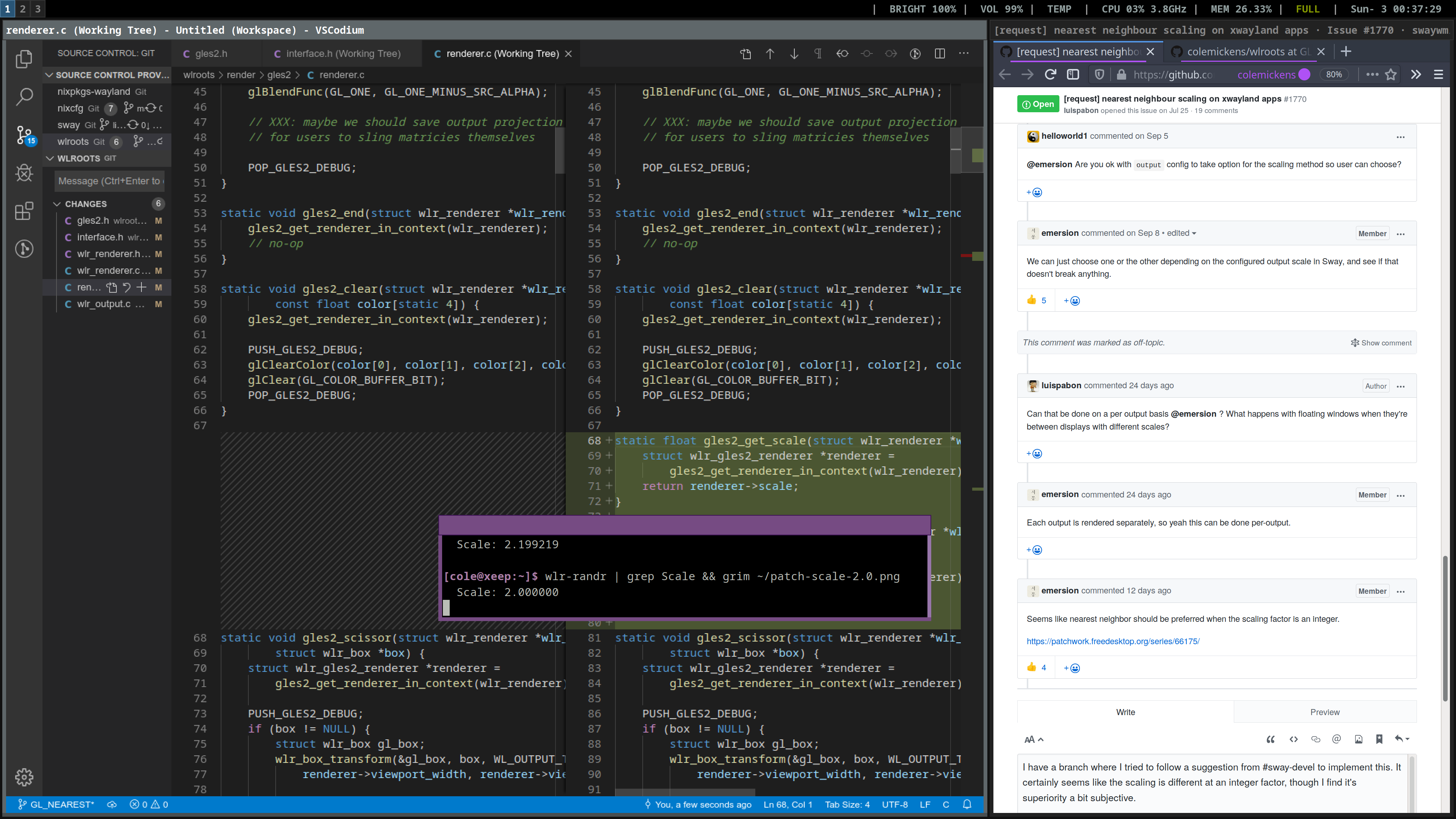 [request] nearest neighbour scaling on xwayland apps · Issue #1770 · swaywm/wlroots · GitHub