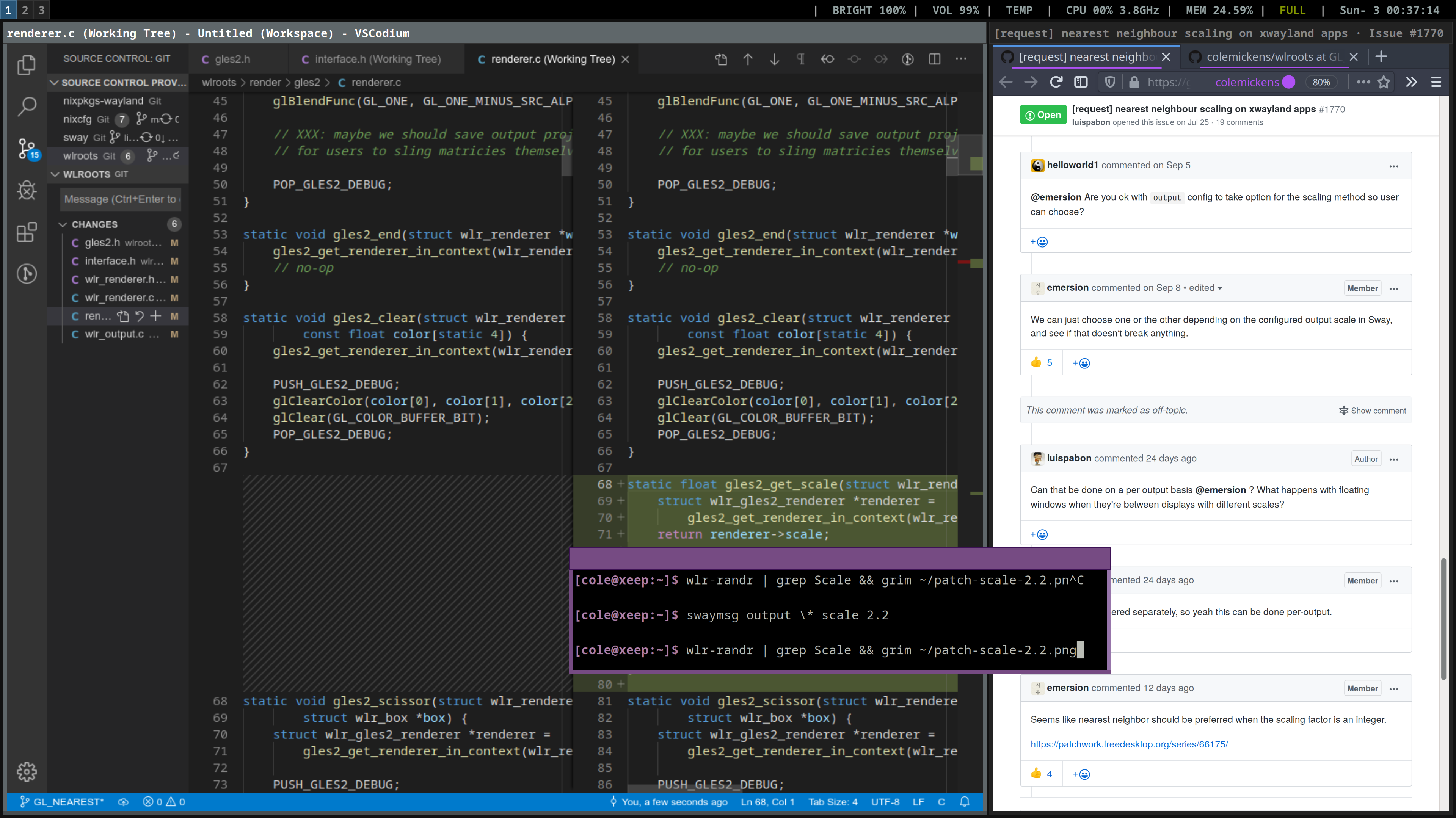 [request] nearest neighbour scaling on xwayland apps · Issue #1770 · swaywm/wlroots · GitHub
