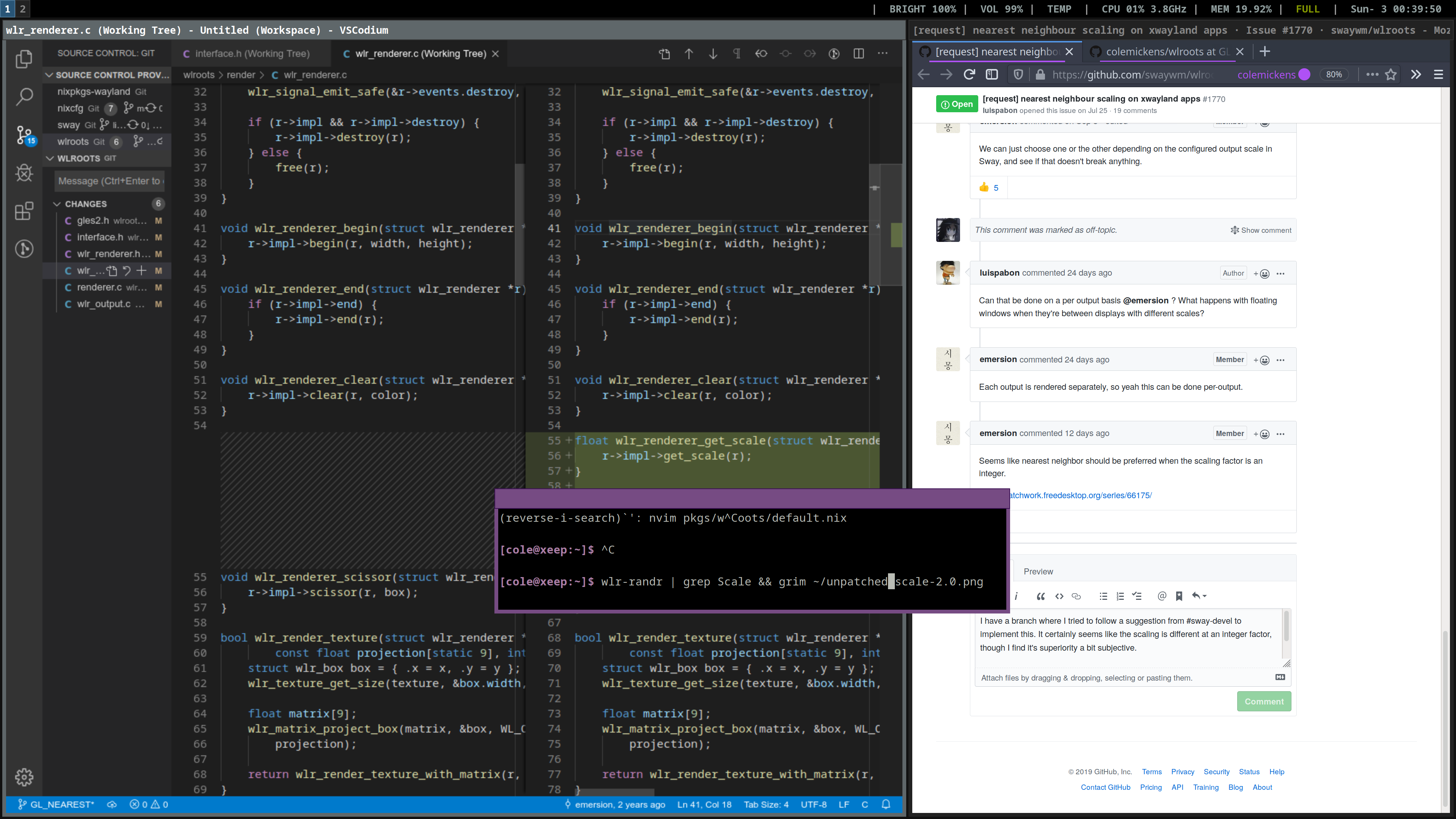[request] nearest neighbour scaling on xwayland apps · Issue #1770 · swaywm/wlroots · GitHub