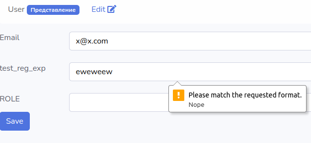 For USERS only: regex match and min max lengths are not validated · Issue #1396 · saltcorn ...