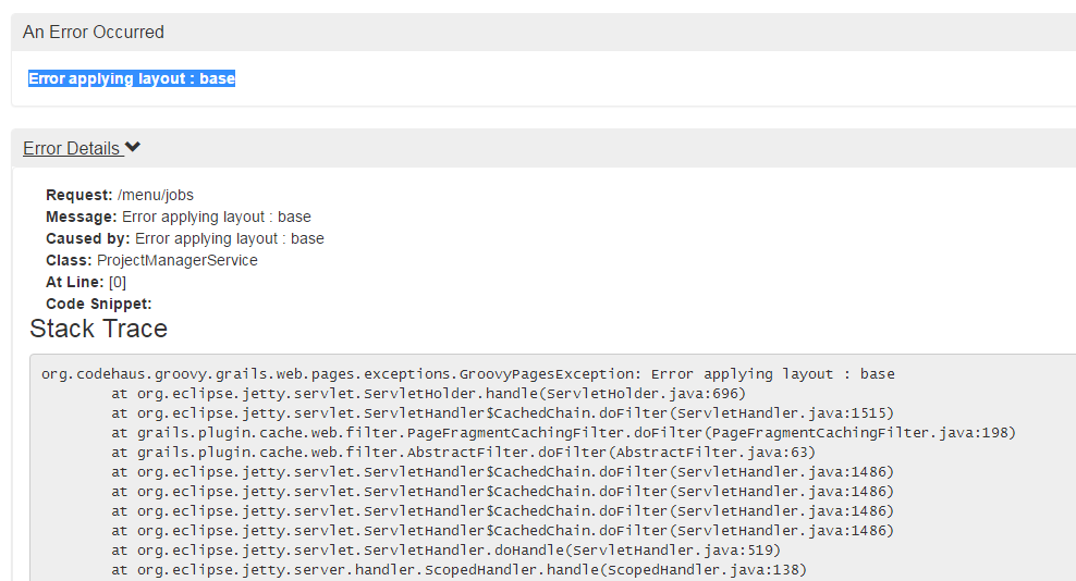 Jobs Error Error Applying Layout Base · Issue 2812 · Rundeck Rundeck · Github