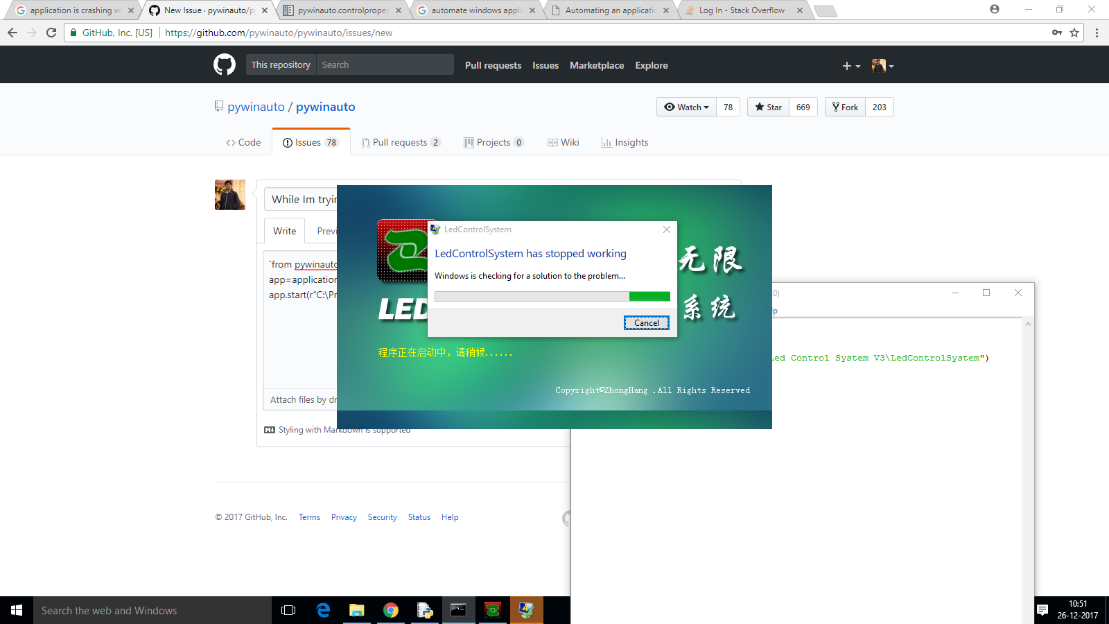 While Im Trying To Open A Application Using Pywinauto Moduleapplication Is Getting Crashed