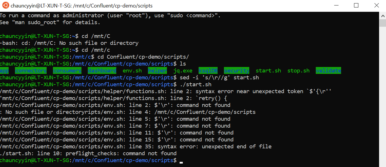 No such image: confluentinc/cp-zookeeper:: invalid reference format when running start.sh ...