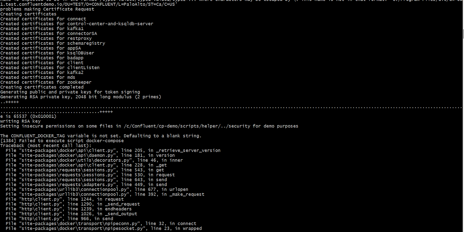 No such image: confluentinc/cp-zookeeper:: invalid reference format when running start.sh ...
