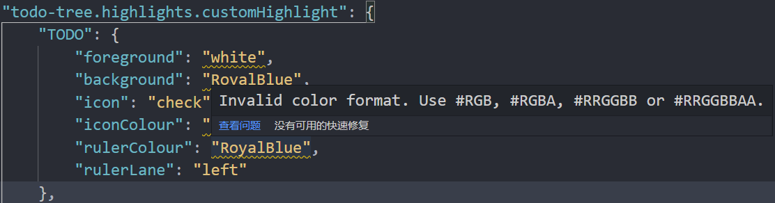 HTML color names are not recognized in settings.json · Issue #163099 · microsoft/vscode · GitHub
