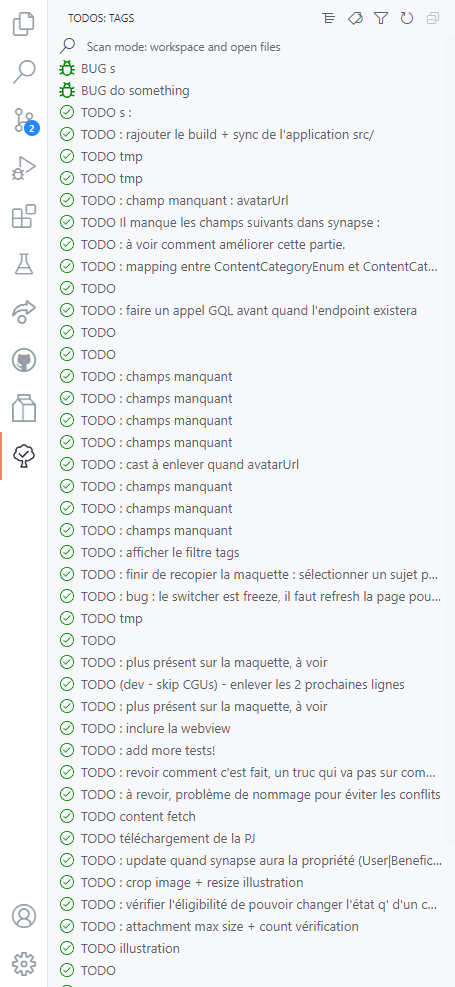 ENHANCEMENT - specific tab for listing TODOs instead of output terminal · Issue #79 · jgclark ...