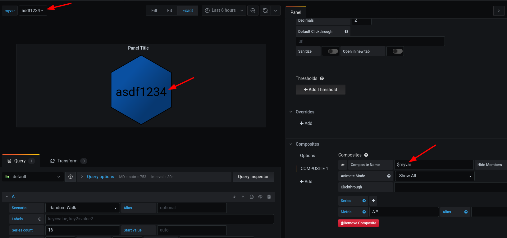 Add Documentation About Variables Now Supported In Composite Names · Issue 138 · Grafana