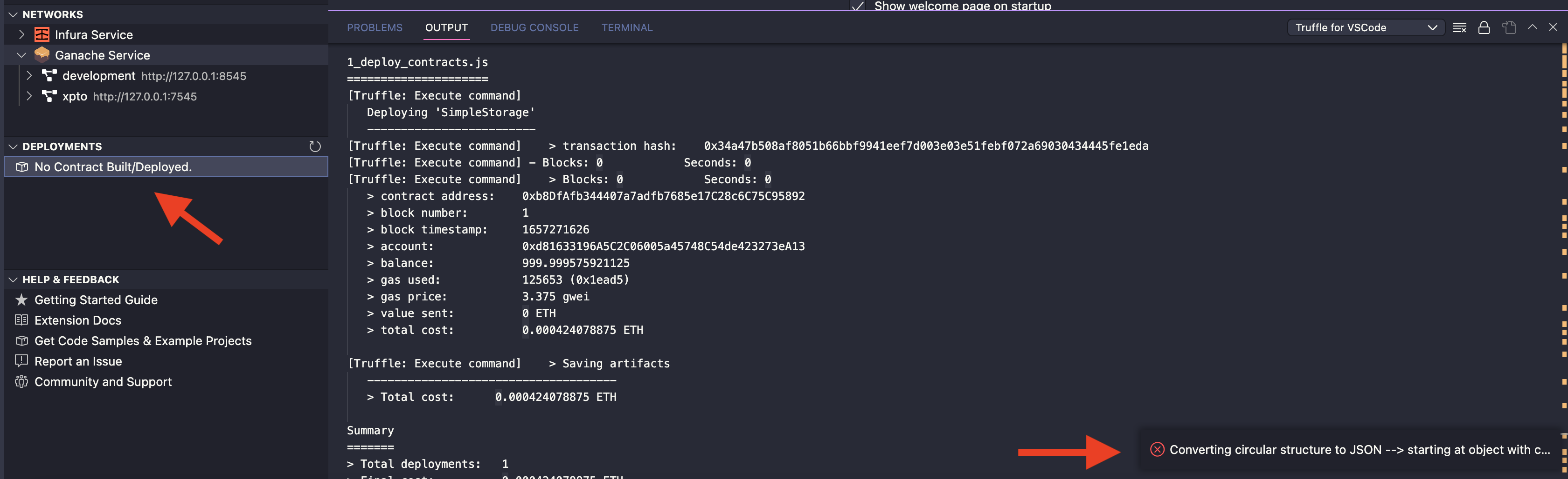 Deployment Panel is not getting updated after contract deployment · Issue #134 · trufflesuite ...