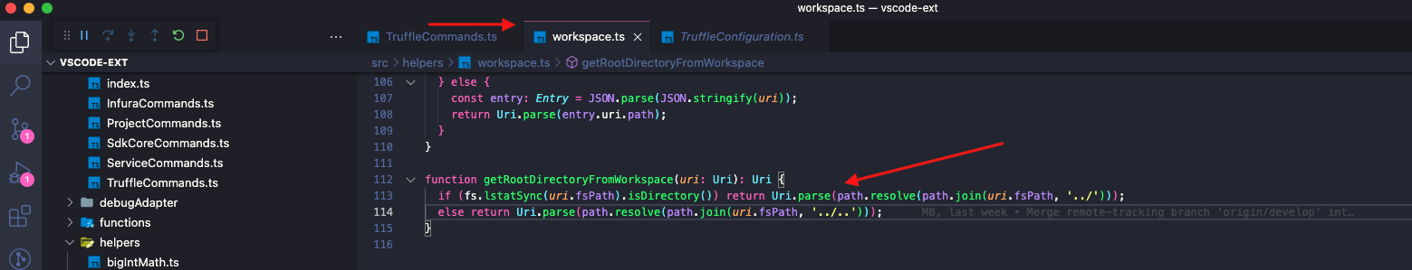 `Deploy Contracts` context menu fails when the selected contract is not directly in the ...