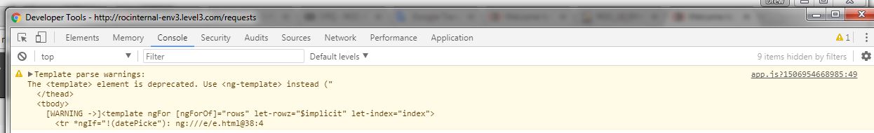 Angular 4 How could I remove the warning "The element is deprecated. Use · Issue #2822 · valor ...