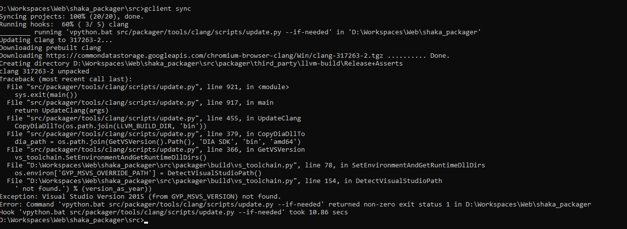 Gclient Sync Error Windows 10 · Issue 688 · Shaka Projectshaka Packager · Github 8818