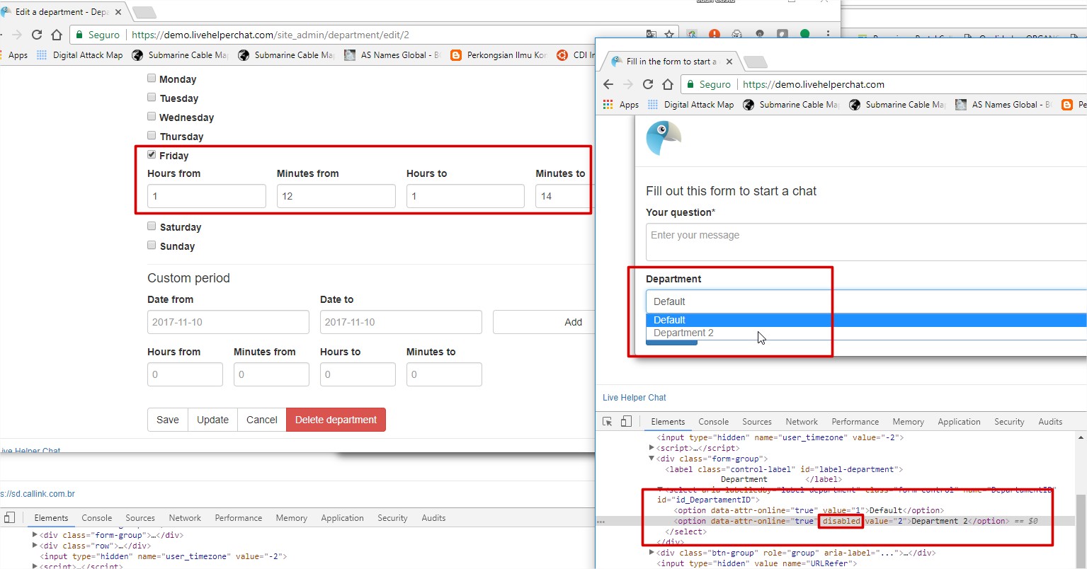 New updates made new important BUG: work schedule/office hours · Issue ...