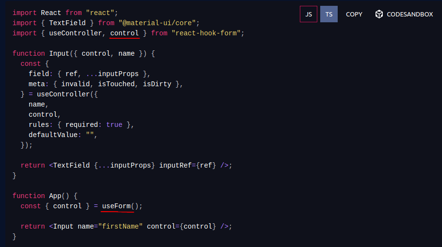useController example fix list of imports by NastyaLo · Pull Request #513 · react-hook-form ...