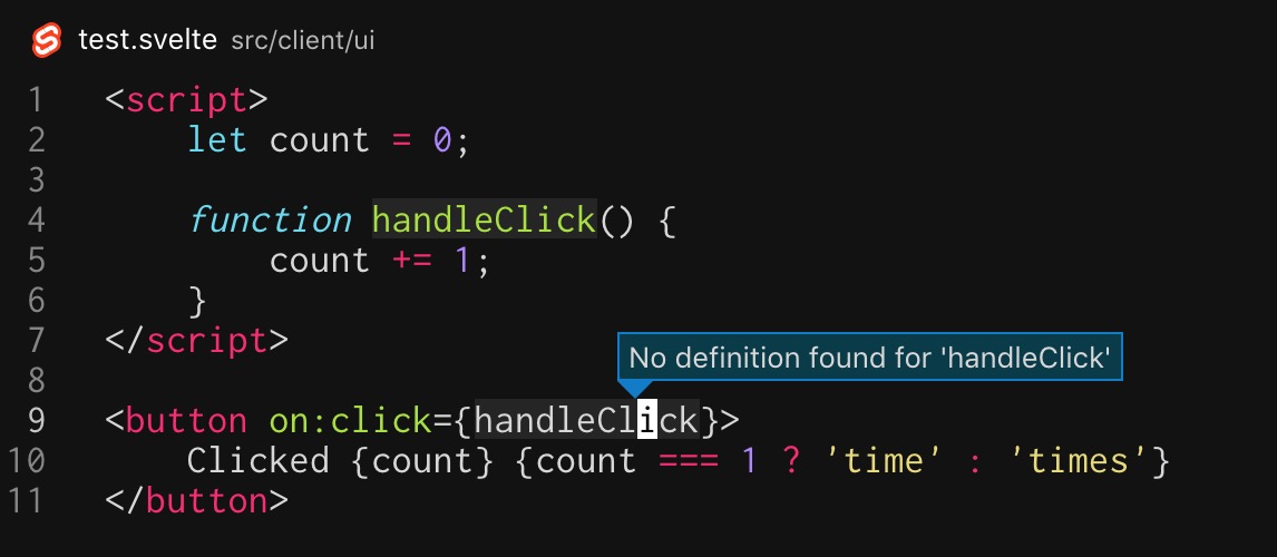 [Feature Request] 'go to definition' enhancement · Issue #53 · jamesbirtles/svelte-vscode · GitHub
