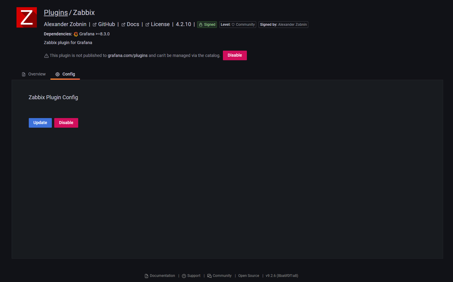 Zabbix Plugin not working on Grafana v9.2.6 · Issue #1542 · grafana/grafana-zabbix · GitHub