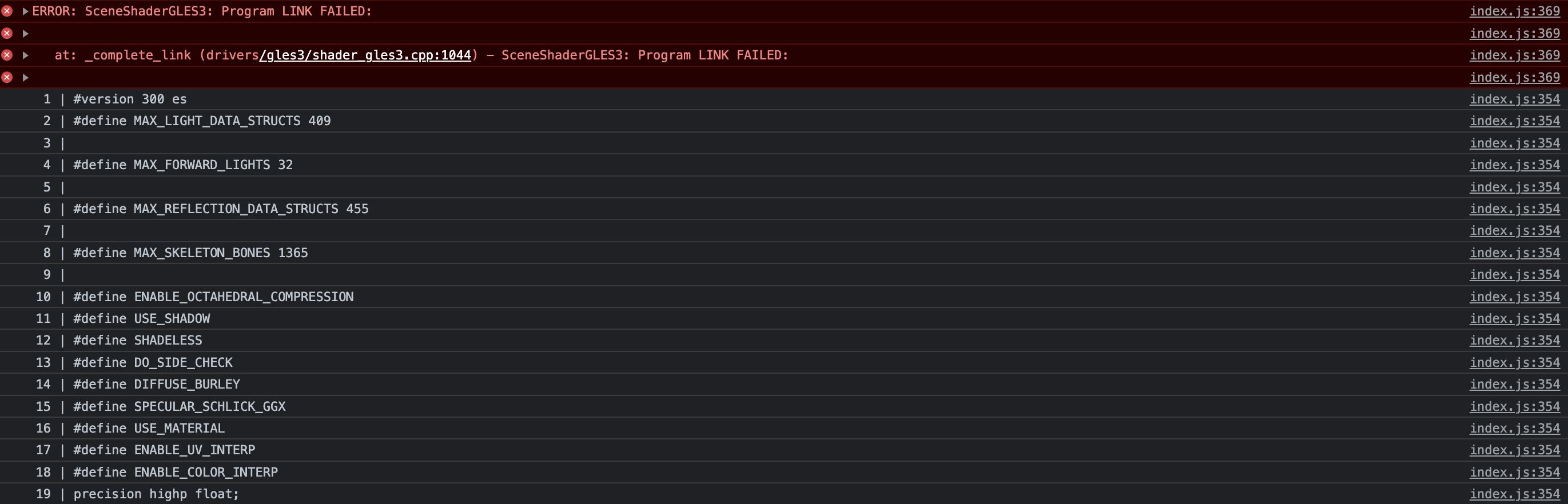 WEBGL Context Lost on WebKit/macOS (SceneShaderGLES3 vertex shader compilation failure) · Issue ...