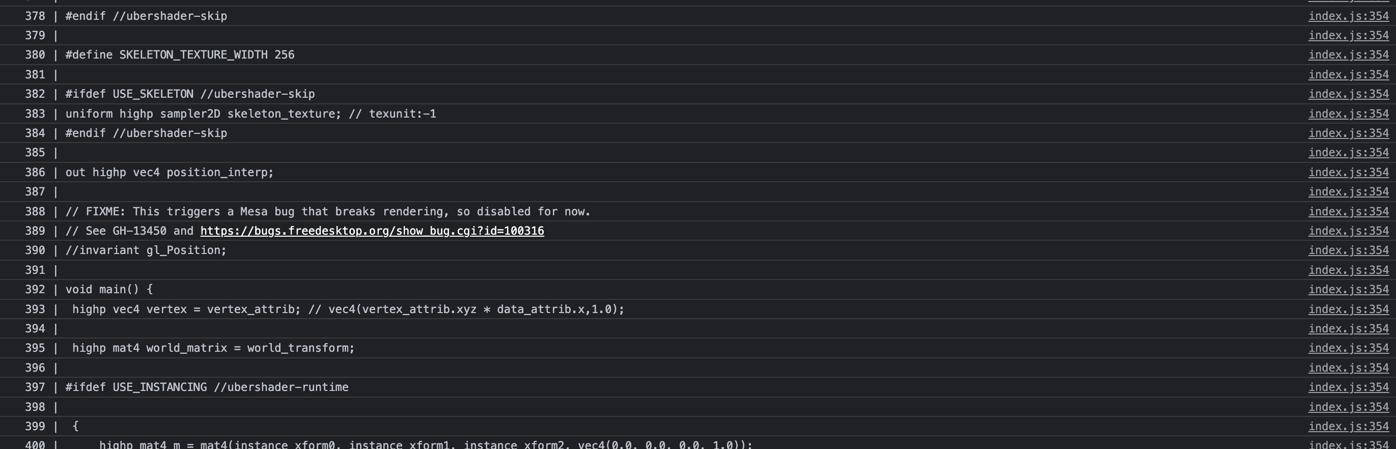WEBGL Context Lost on WebKit/macOS (SceneShaderGLES3 vertex shader compilation failure) · Issue ...