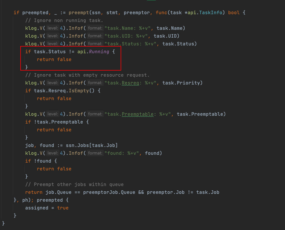 high priority job of two tasks cannot preempt low priority job of one ...