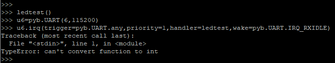 PYB UART IRQ/Callbacks · Issue #5739 · micropython/micropython · GitHub