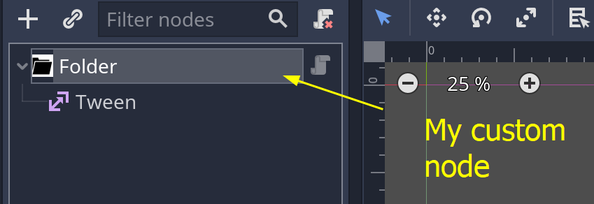 Custom node is greyed out as a target when trying to connect a signal in simple mode · Issue ...