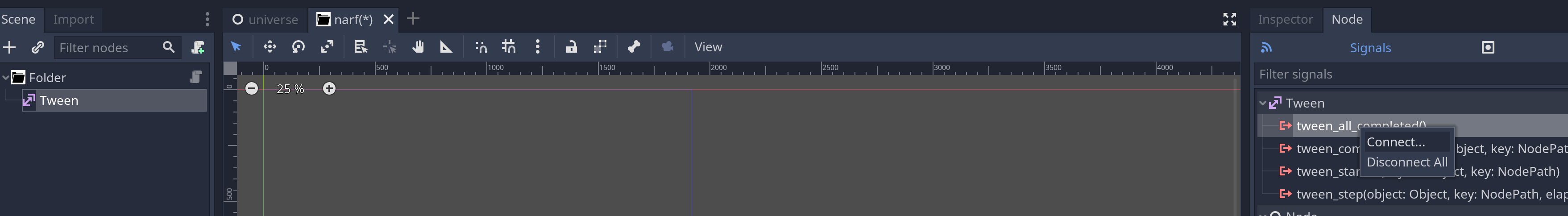 Custom node is greyed out as a target when trying to connect a signal in simple mode · Issue ...