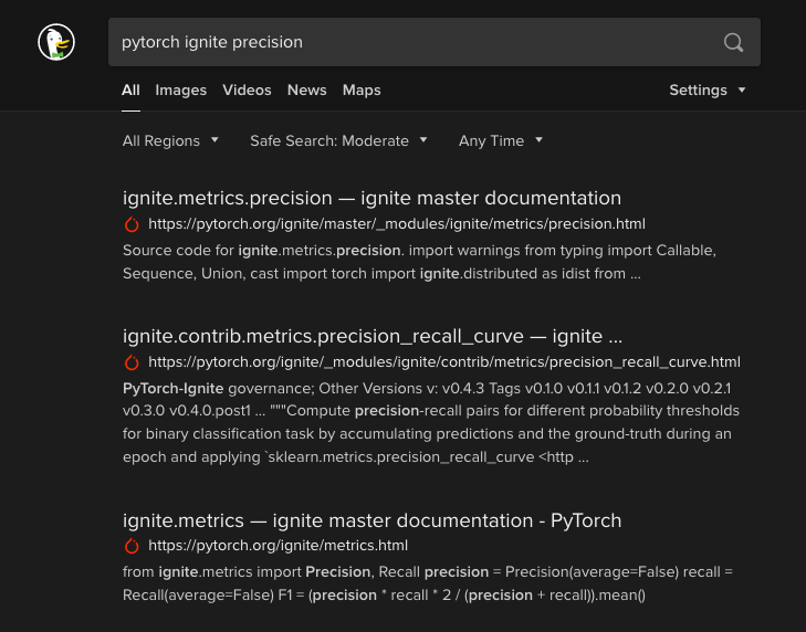 improve documentation search results · Issue #1766 · pytorch/ignite · GitHub