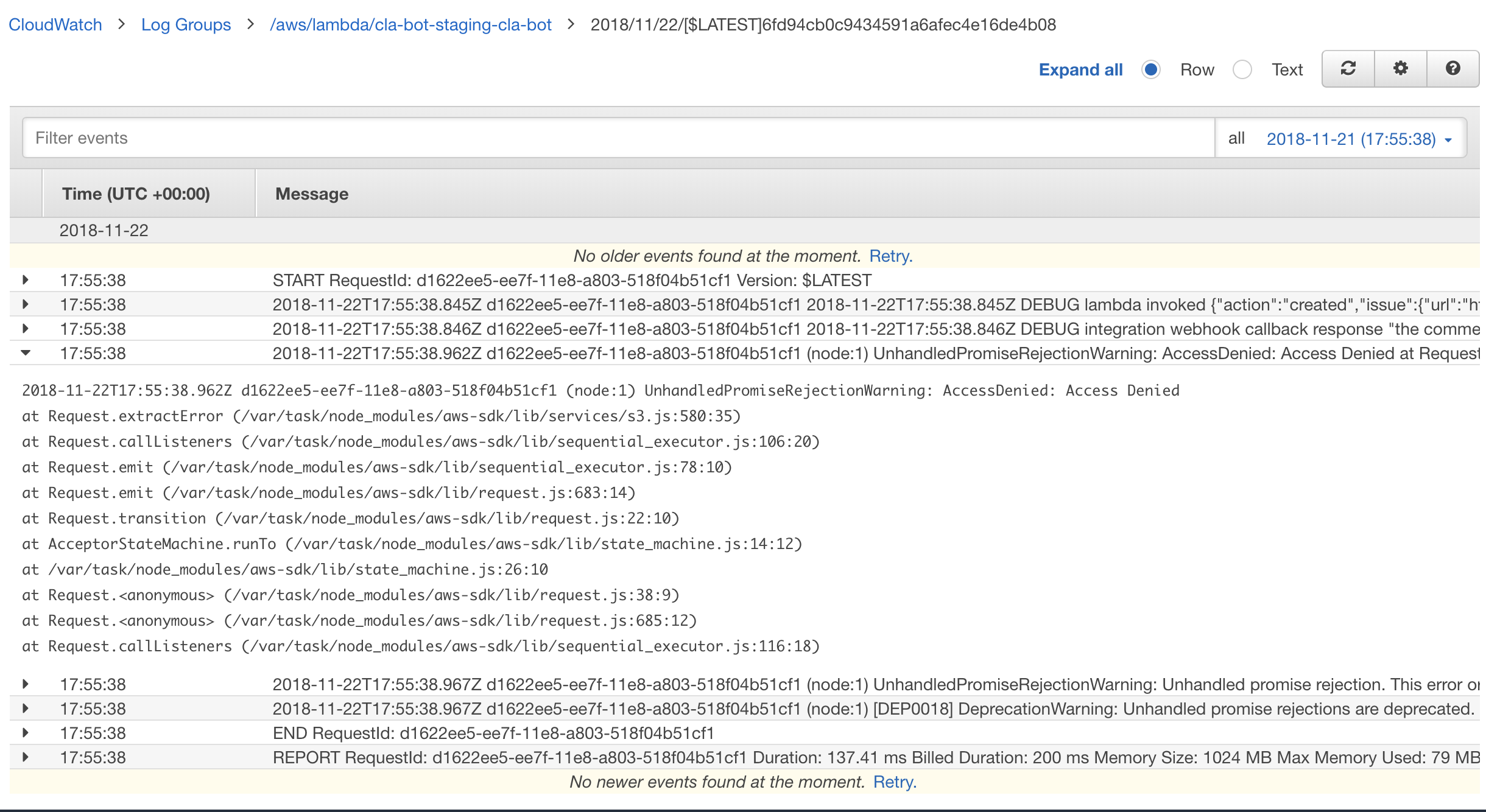 Cannot deploy using serverless, getting AccessDenied on S3 · Issue #101 · finos/cla-bot · GitHub