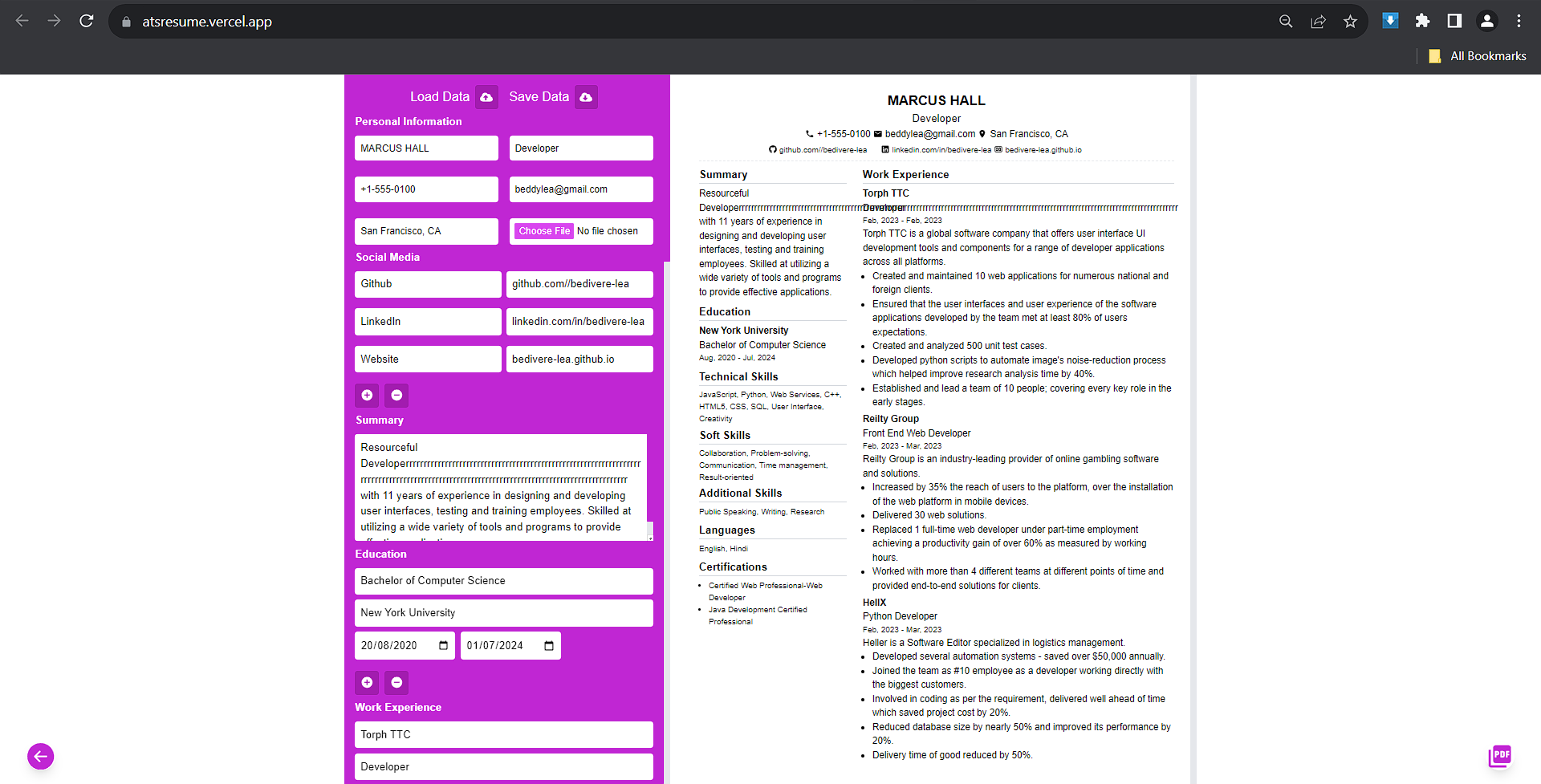 [Bug] Text overflow if you typed too many words · Issue #14 · sauravhathi/atsresume · GitHub