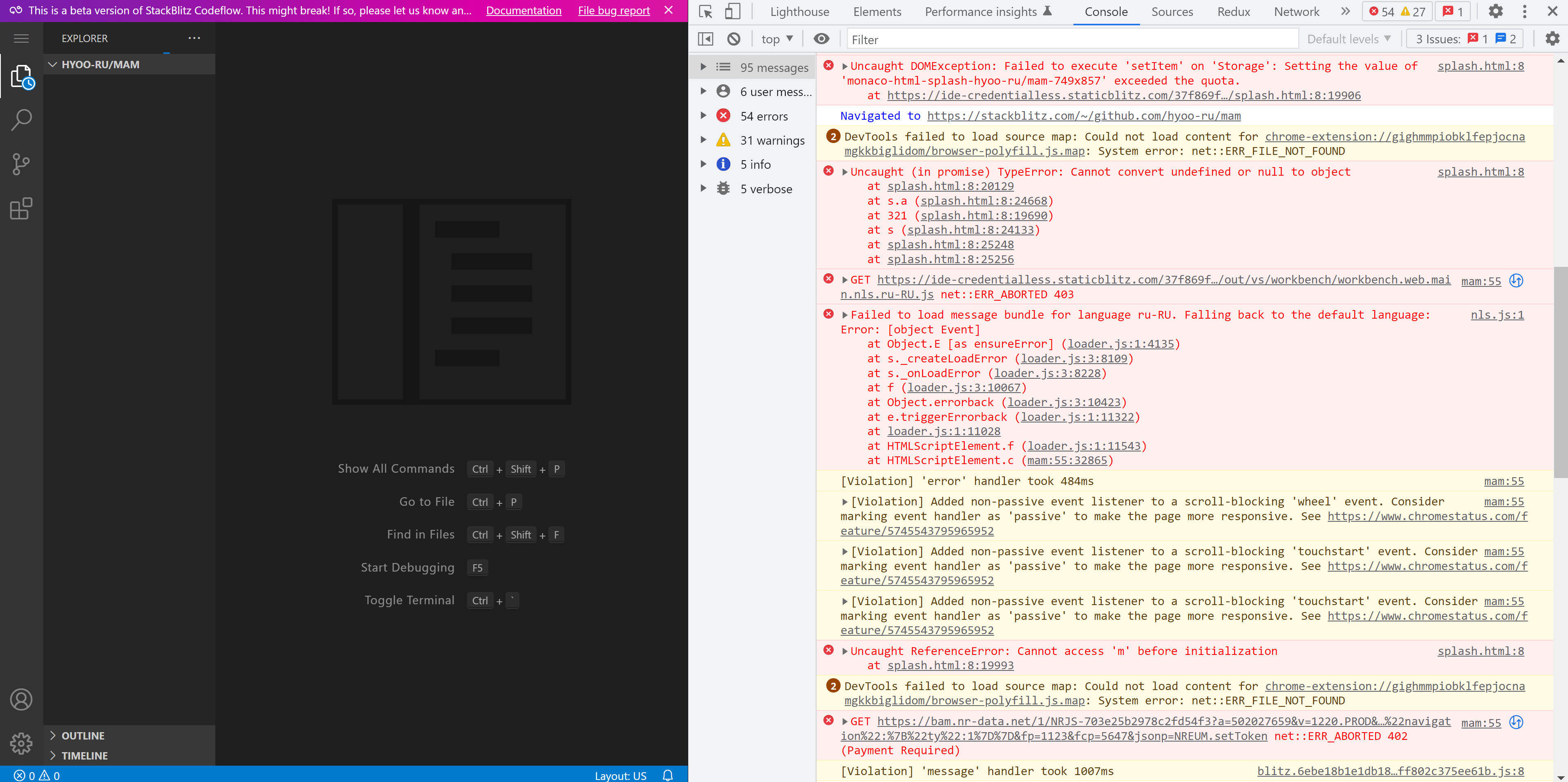 Help configure mam $moll project. · Issue #928 · stackblitz/webcontainer-core · GitHub