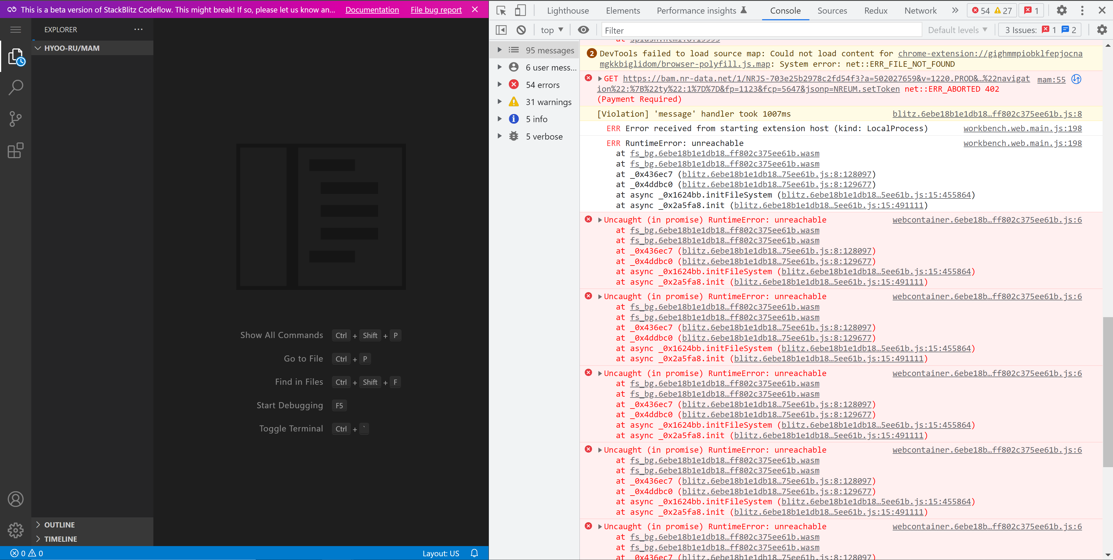 Help configure mam $moll project. · Issue #928 · stackblitz/webcontainer-core · GitHub