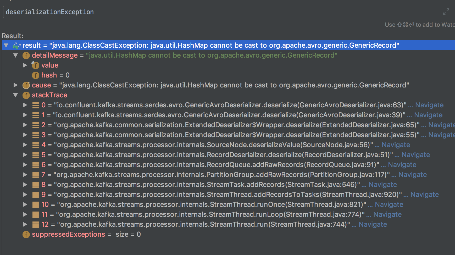 Genericavrodeserializer Doesnt Work With Hashmap · Issue 820 · Confluentincschema Registry