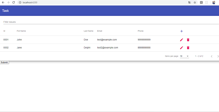 Github Sudheerkosanamangularmaterial Table Edit Delete Update Add