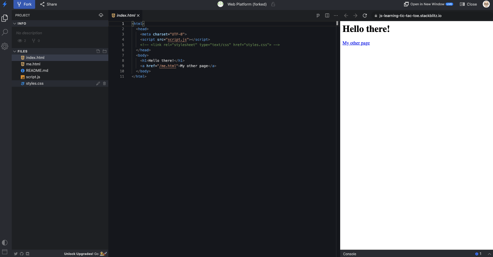 Setup environment error for vanilla app · Issue #1700 · stackblitz/core · GitHub