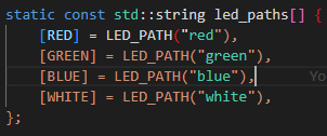 CPP highlighting with const array declaration · Issue #170177 · microsoft/vscode · GitHub