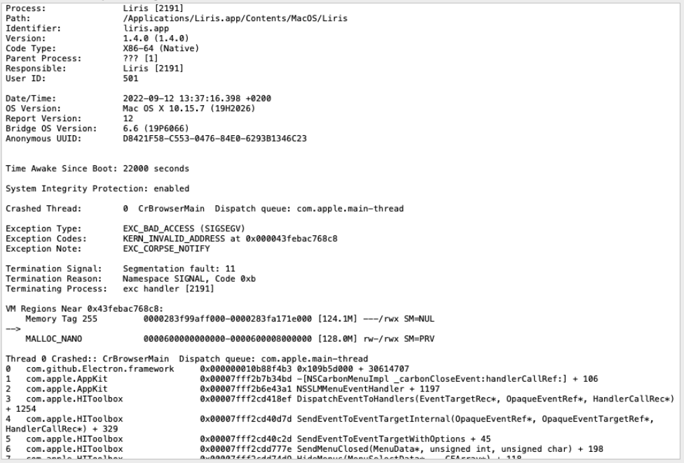 Unexpected Crash On Macos · Issue 35650 · Electronelectron · Github