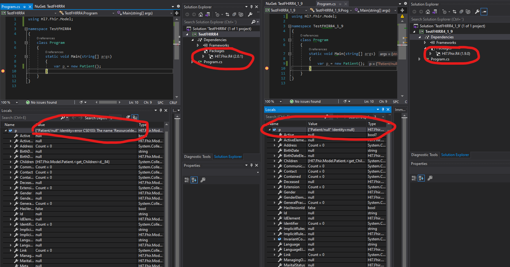 Visual Studio 2019 debugger reports error · Issue #1601 · FirelyTeam/firely-net-sdk · GitHub