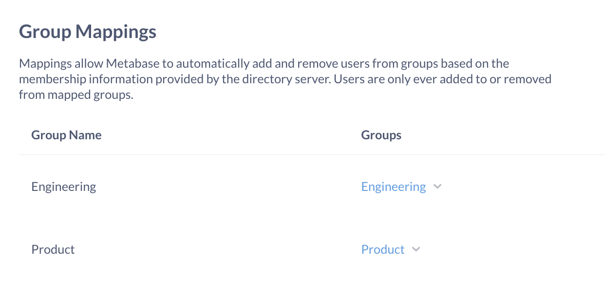 For non-admins with settings access, the group mapping UI only includes groups for which a non ...