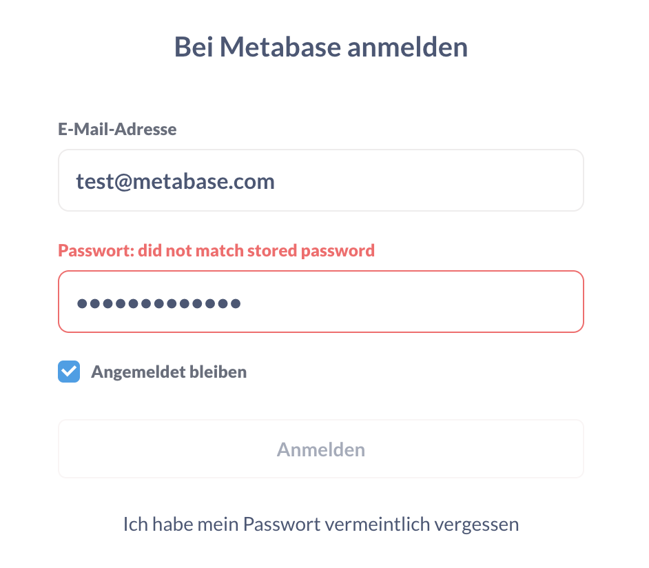 Incorrect password error message is not translated · Issue #28991 · metabase/metabase · GitHub