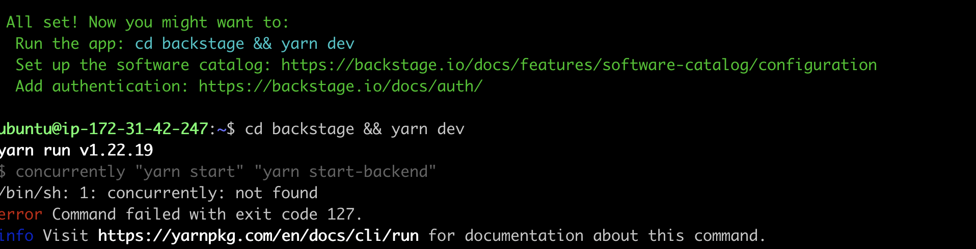 🐛 Bug Report Erroneous Instructions When Running `create App` With 8169