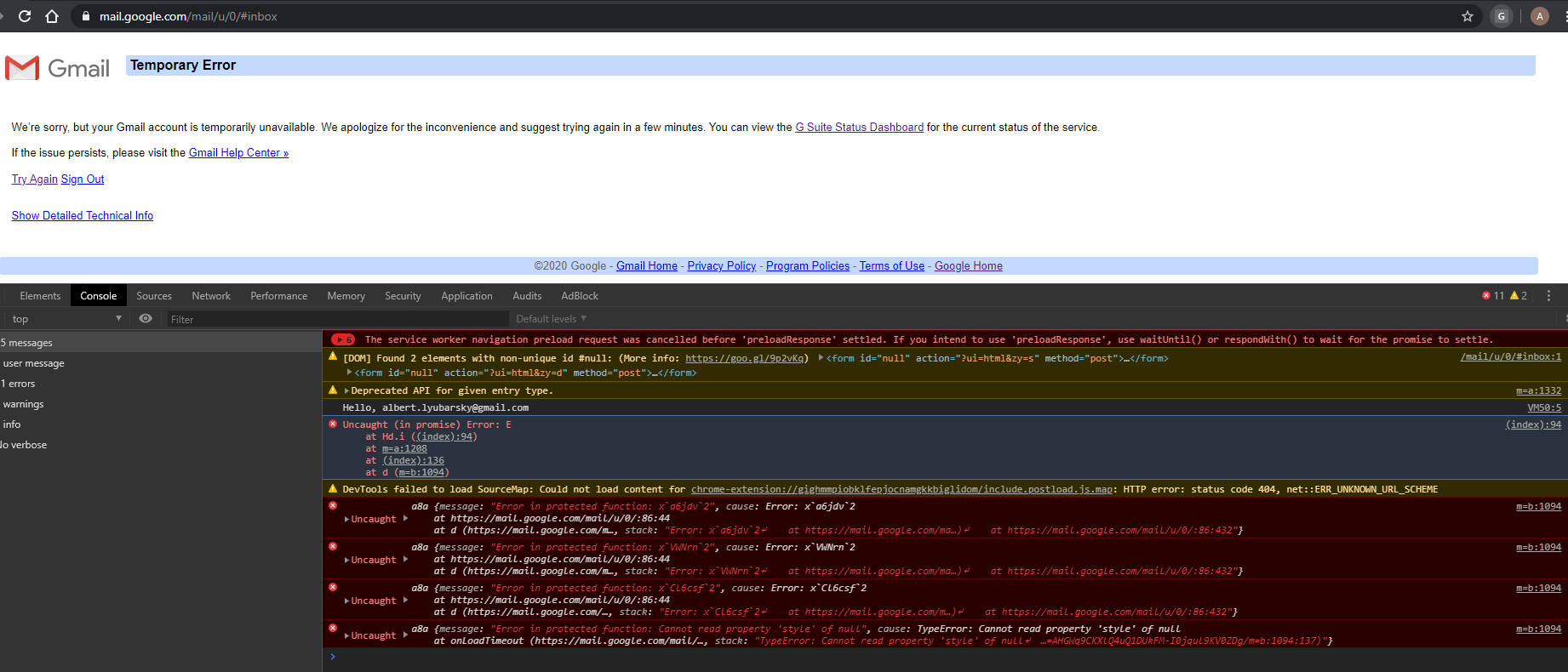 Problem in gmail.js or in gmail-chrome-extension-boilerplate · Issue #612 · KartikTalwar/gmail ...