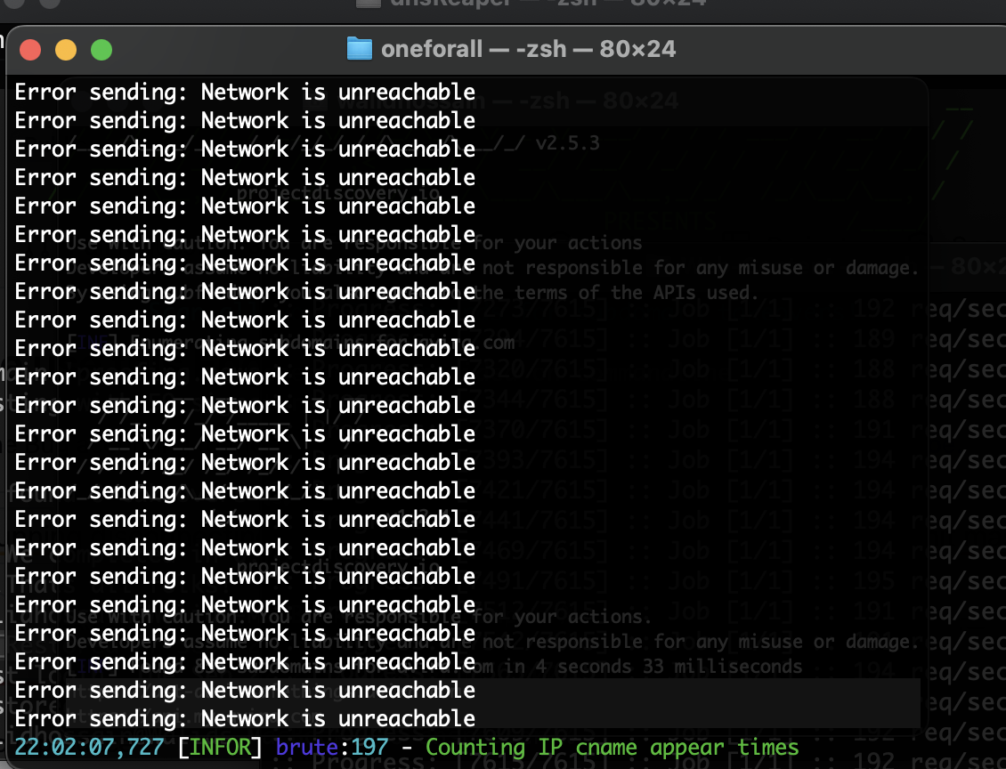 while running disconnecting my router. · Issue #281 · shmilylty/OneForAll · GitHub