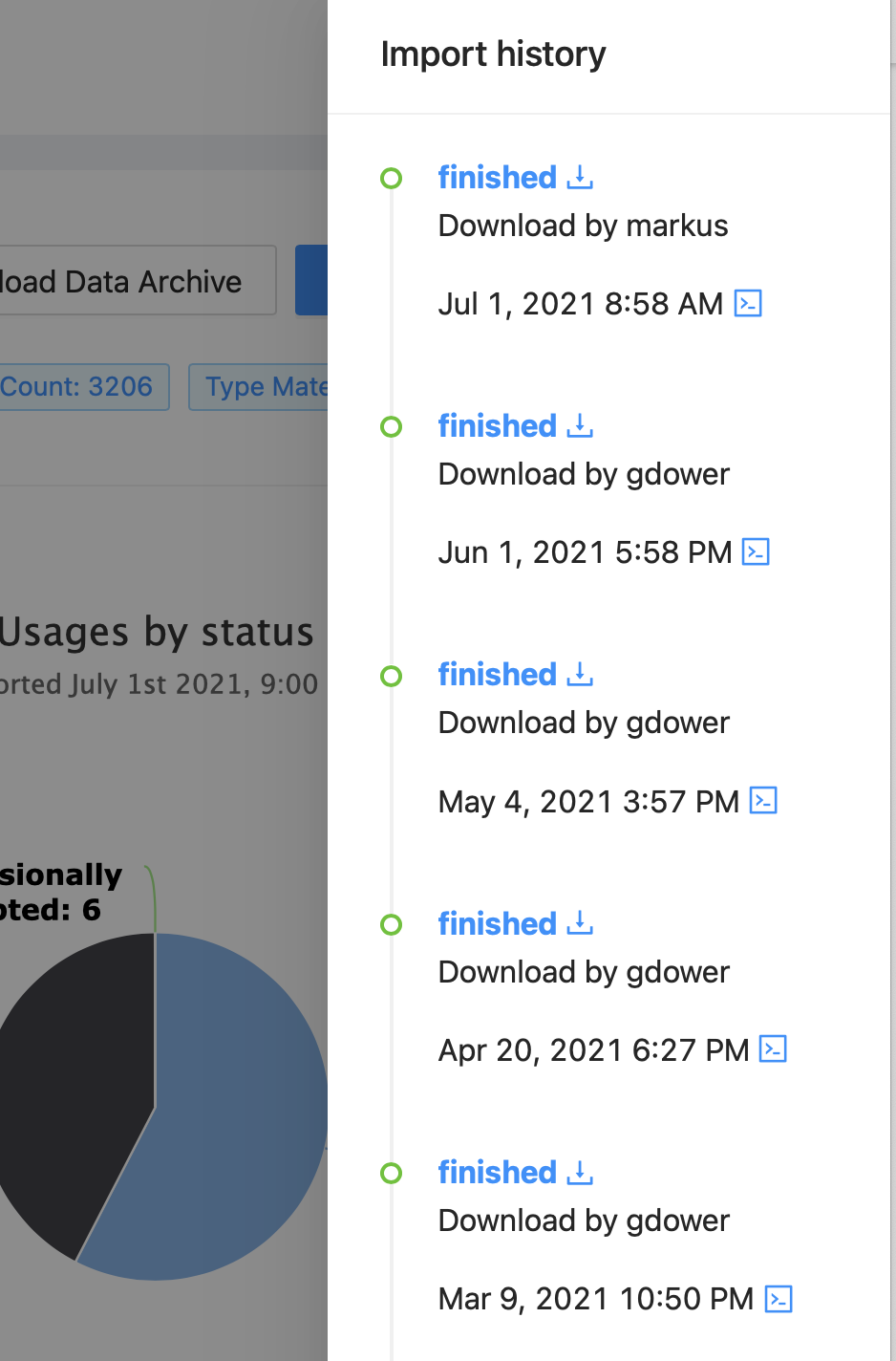 Add diff icons to import history · Issue #918 · CatalogueOfLife ...