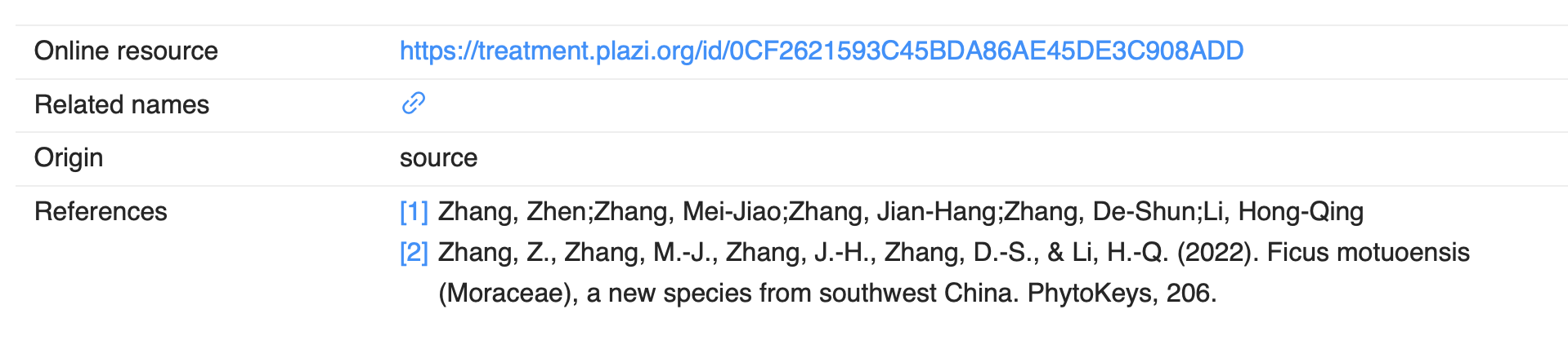 adding the reference to the .taxon · Issue #1096 · CatalogueOfLife/checklistbank · GitHub