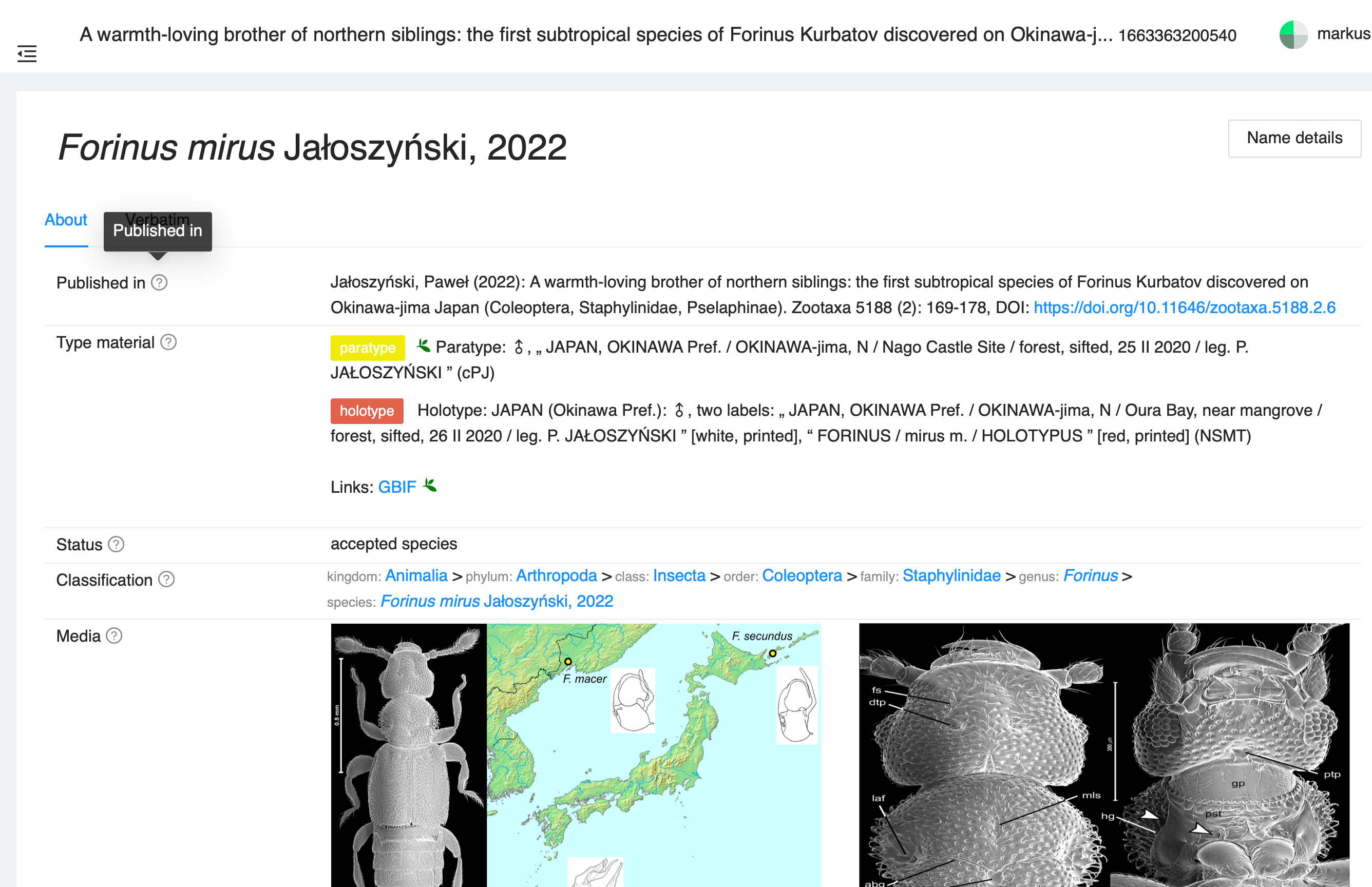 Simplify GBIF link · Issue #1107 · CatalogueOfLife/checklistbank · GitHub
