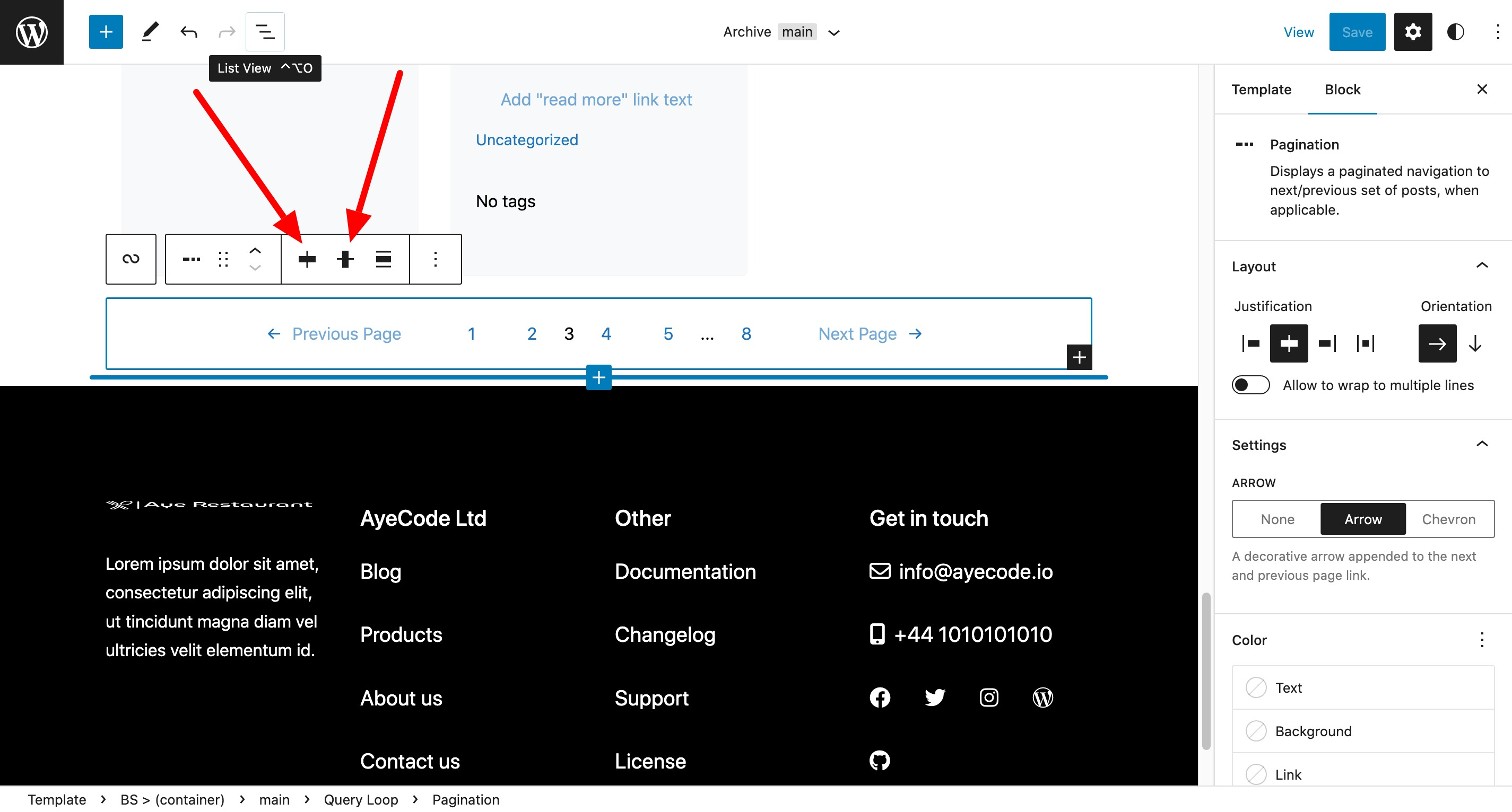 WP Pagination Block · Issue #31 · AyeCode/blockstrap-page-builder-blocks · GitHub
