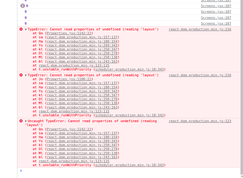 Screen broken when I click on properties and click in another screen · Issue #79 · Flutter ...