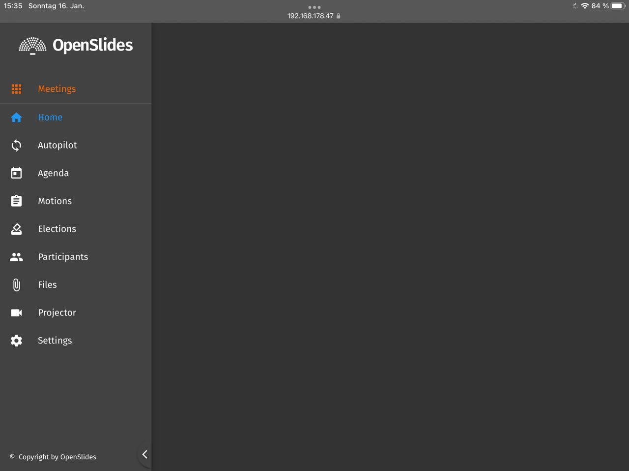 Content in meeting view not displayed for OpenSlides 4 on Safari (probably BroadcastChannel ...