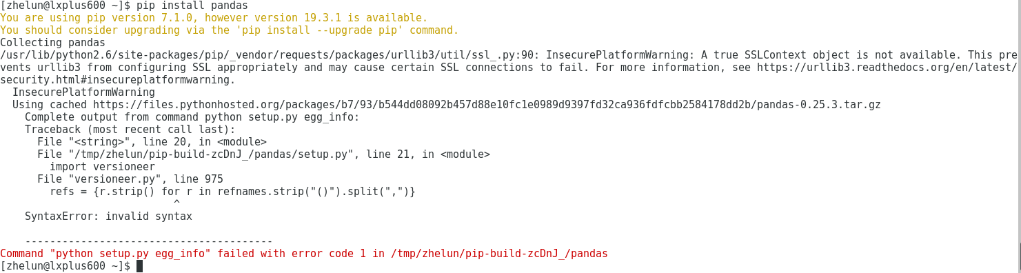Installing upROOT on lxplus · Issue #402 · scikit-hep/uproot3 · GitHub