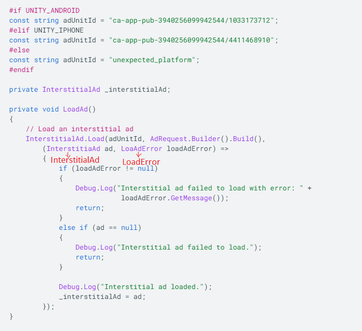 Code Bugs | Spell Mistakes On Google Admob > Mobile Ads (Unity) Page's · Issue #2613 · googleads ...