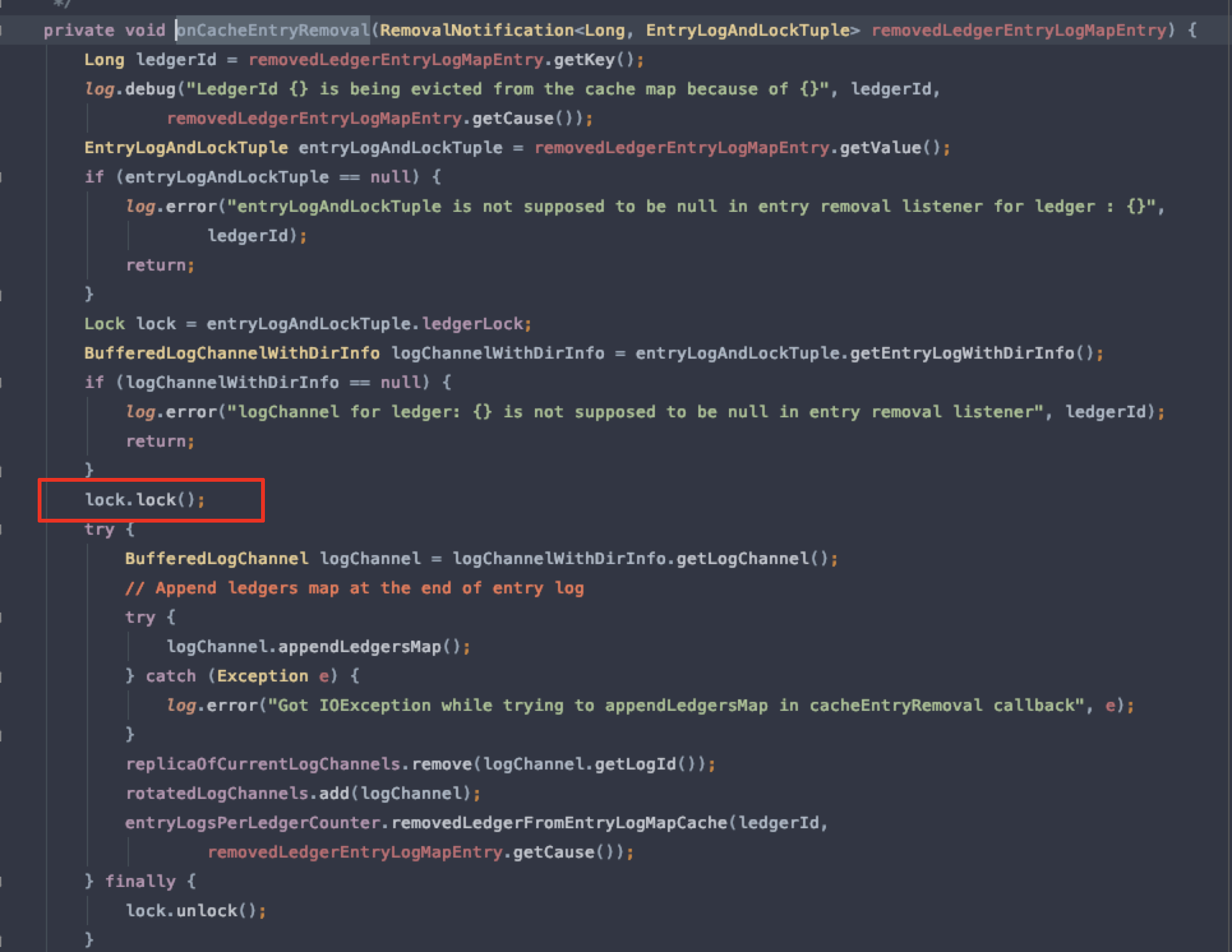 Deadlock occurred when entryLogPerLedgerEnabled is true · Issue #3780 · apache/bookkeeper · GitHub